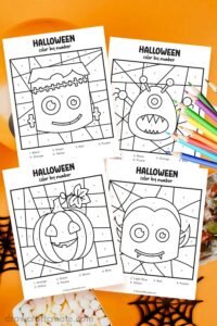 Free Printable Halloween Color By Number - Draw Craft Create