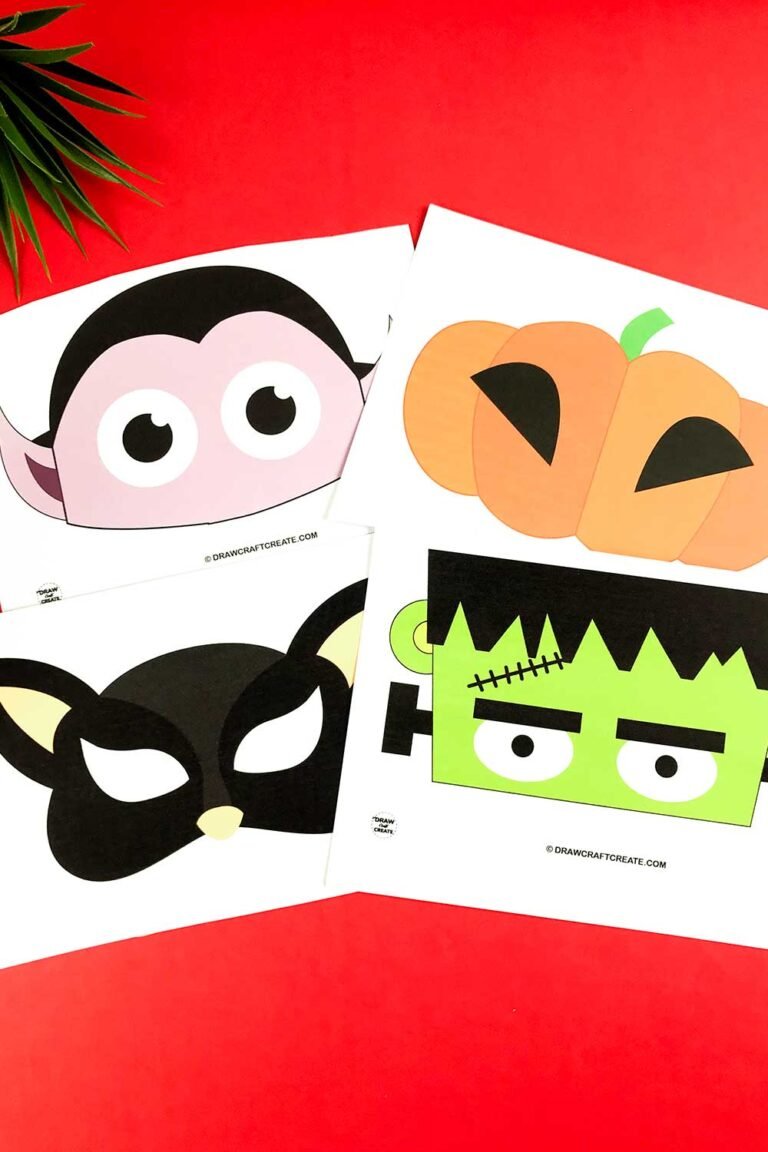 Free Printable Halloween Masks For Kids - Draw Craft Create