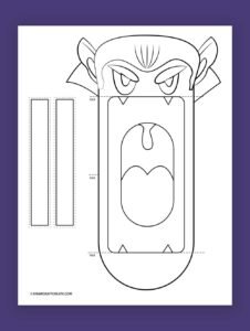 Free Printable Halloween Puppets (Frankenstein, Vampire) - Draw Craft ...