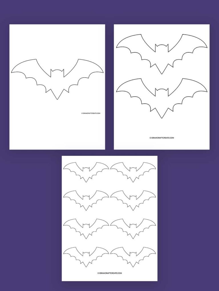 Free Printable Bat Template - Draw Craft Create
