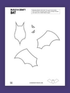 Free Printable Build A Bat Craft - Draw Craft Create