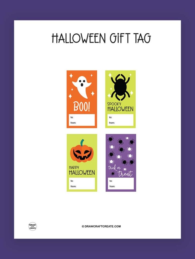 Free Printable Halloween Gift Tags - Draw Craft Create