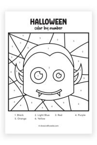 Free Printable Halloween Color By Number - Draw Craft Create