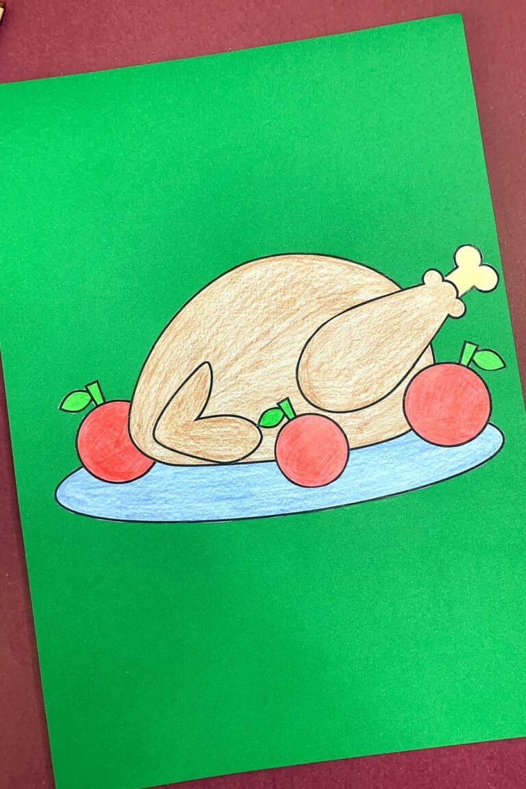 Free Printable Build A Roast Turkey - Draw Craft Create