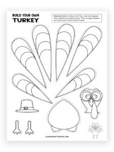 Free Printable Build A Turkey - Draw Craft Create
