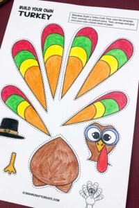 Free Printable Build A Turkey - Draw Craft Create