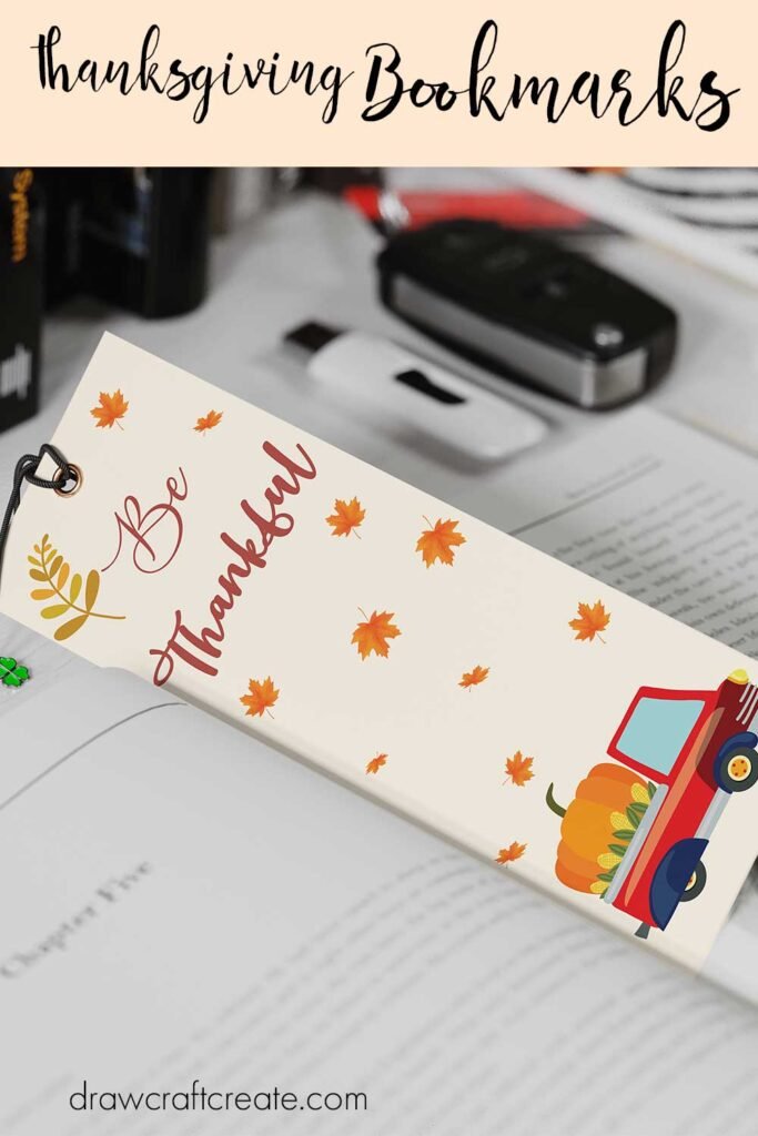 Free Printable Thanksgiving Bookmarks - Draw Craft Create