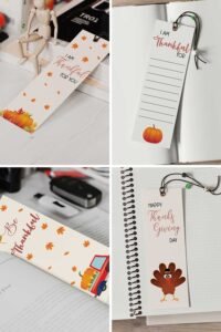 Free Printable Thanksgiving Bookmarks - Draw Craft Create