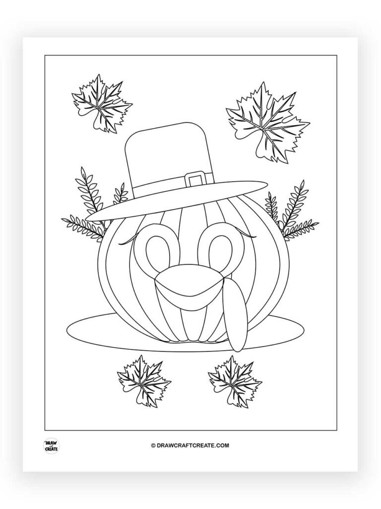 Free Printable Thanksgiving Coloring Pages - Draw Craft Create