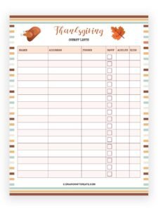 Free Printable Thanksgiving Planner - Draw Craft Create