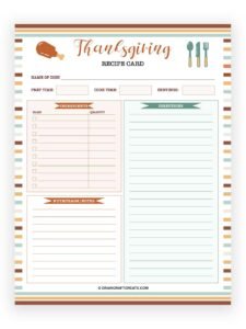 Free Printable Thanksgiving Planner - Draw Craft Create