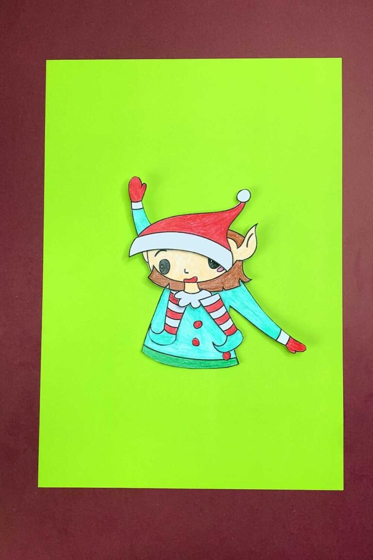 Free Printable Build a Girl Elf Craft - Draw Craft Create