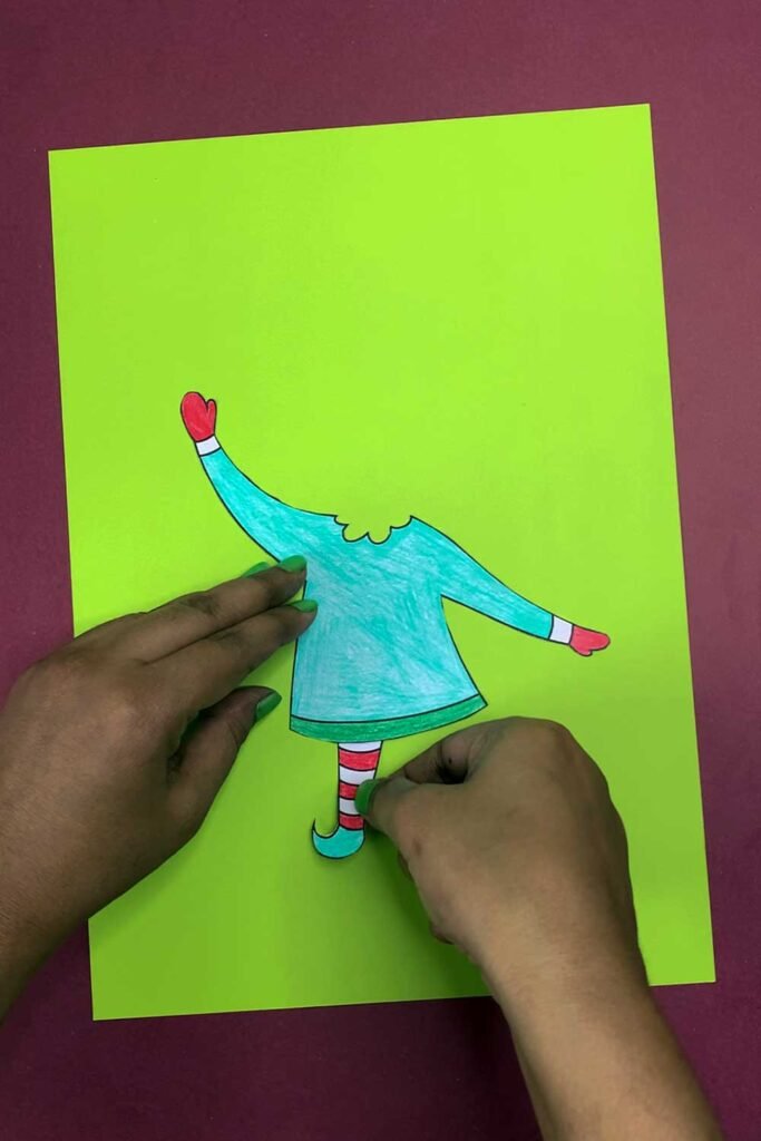 Free Printable Build a Girl Elf Craft - Draw Craft Create