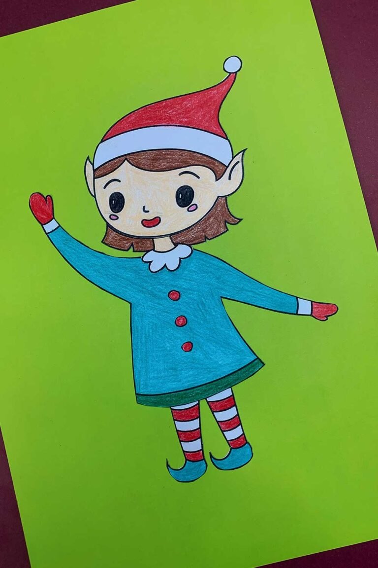 Free Printable Build a Girl Elf Craft - Draw Craft Create