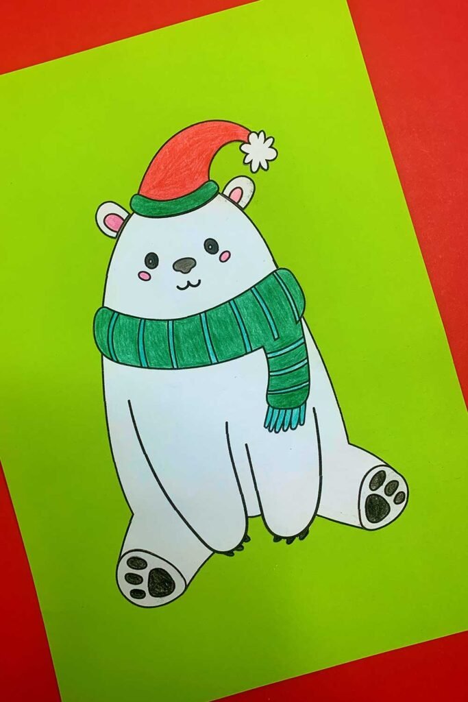 Free Printable Build a Polar Bear Craft - Draw Craft Create