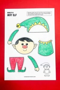 Free Printable Build a ELF Craft - Draw Craft Create