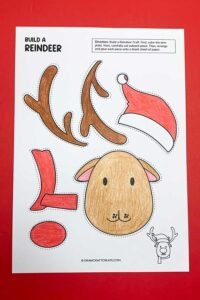 Free Printable Build a Reindeer Craft - Draw Craft Create