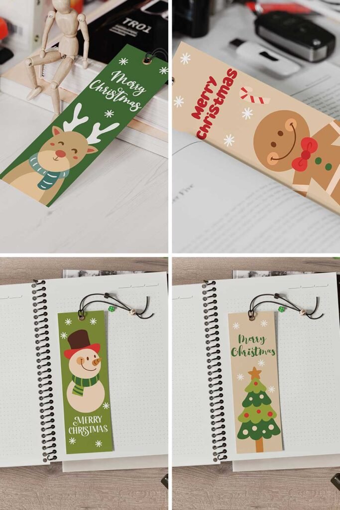 Free Printable Christmas Bookmarks - Draw Craft Create