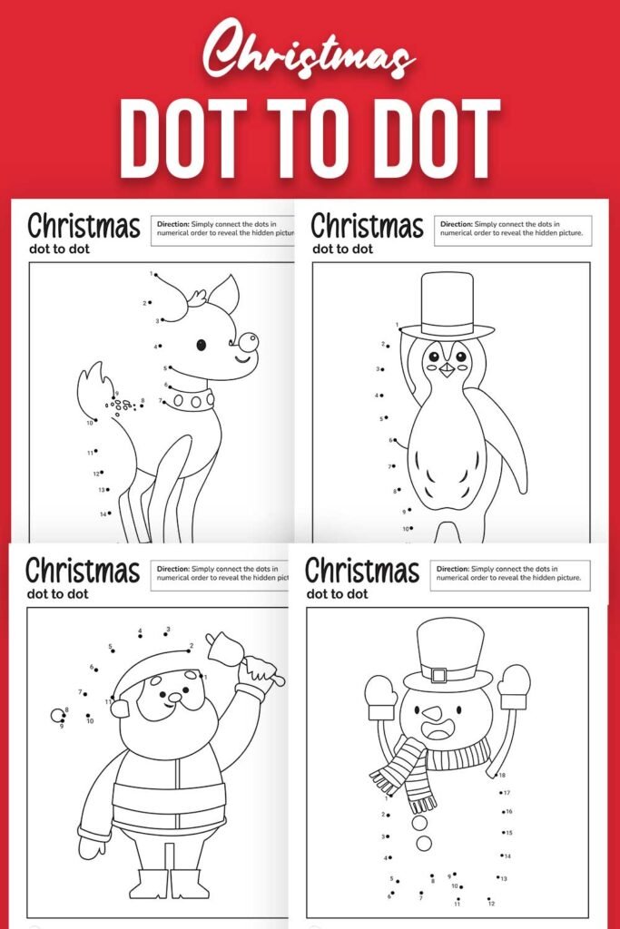 Free Printable Christmas Dot To Dot - Draw Craft Create