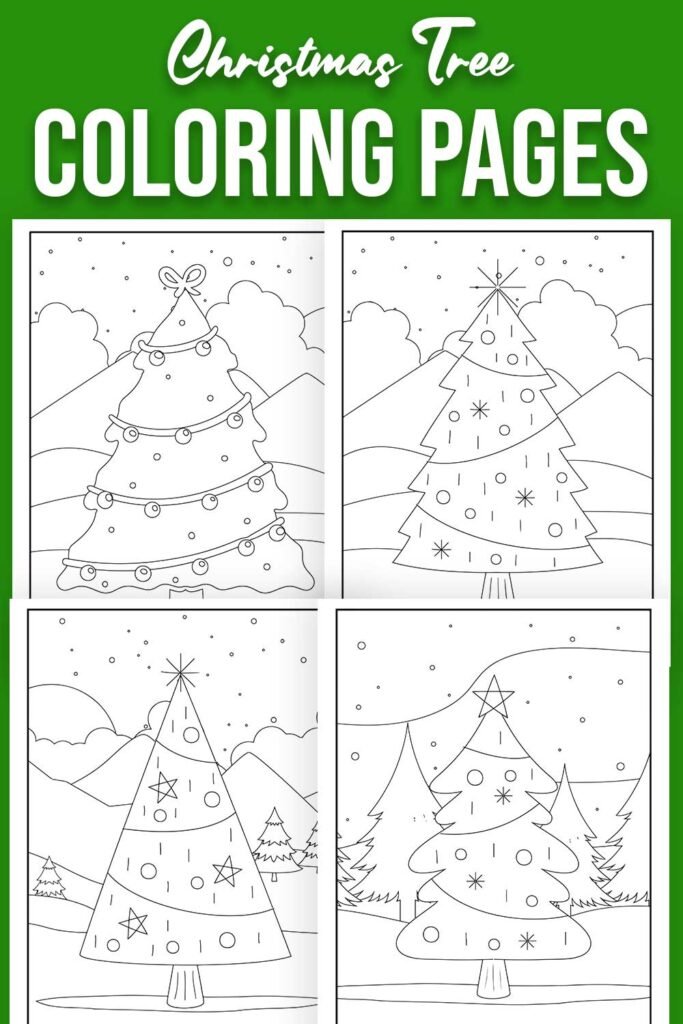 Free Printable Christmas Tree Coloring Pages - Draw Craft Create