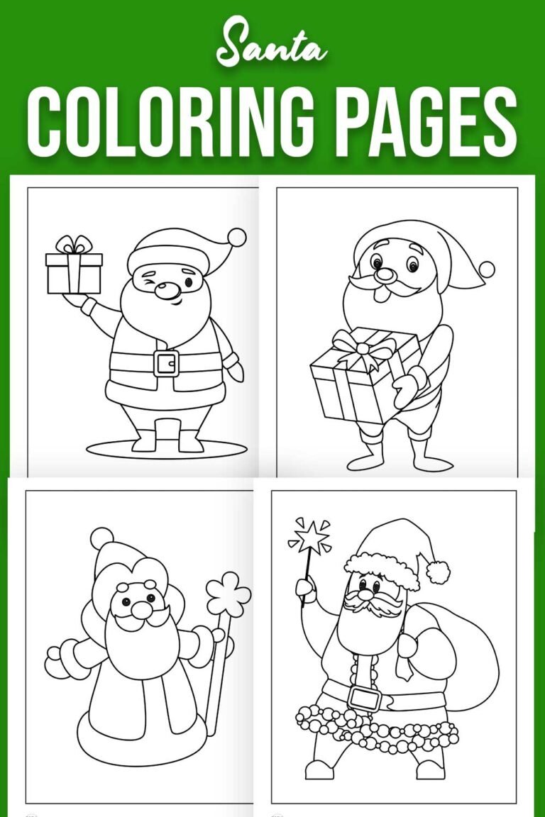 Free Printable Santa Claus Coloring Pages - Draw Craft Create
