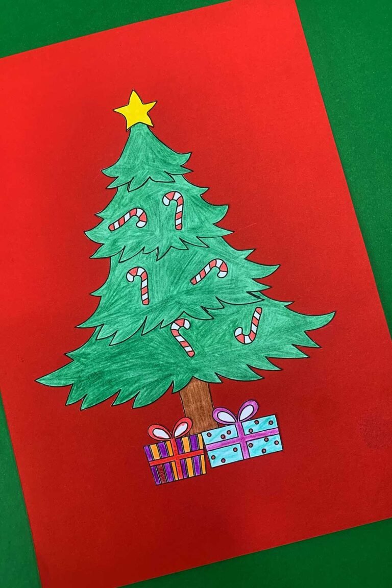 Free Printable Build a Christmas Tree Craft - Draw Craft Create