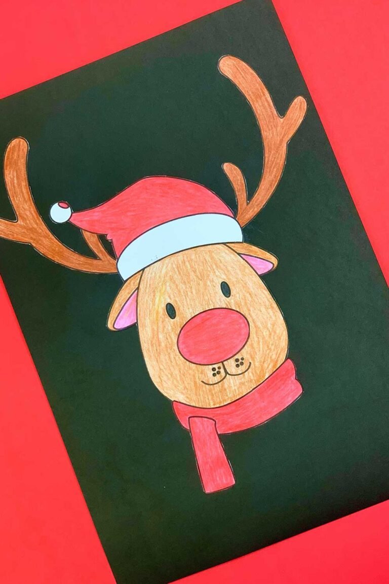 Free Printable Build a Reindeer Craft - Draw Craft Create