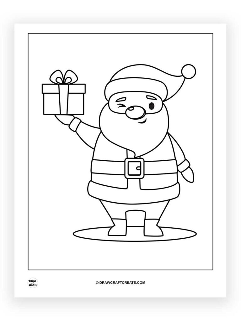 Free Printable Santa Claus Coloring Pages - Draw Craft Create