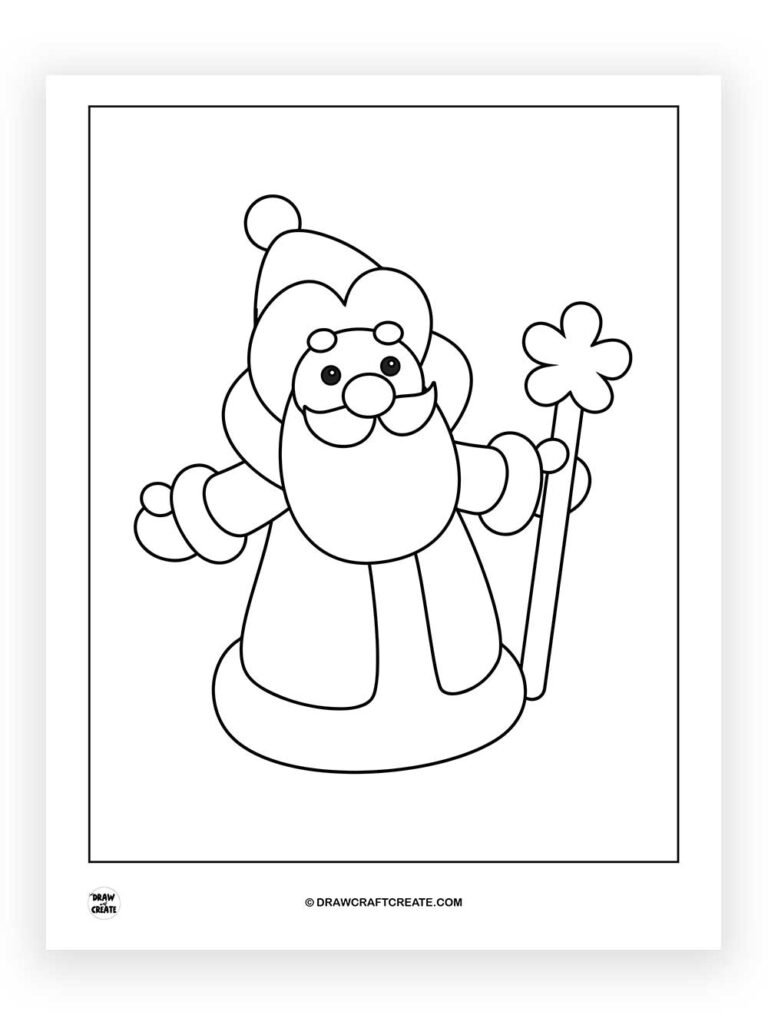 Free Printable Santa Claus Coloring Pages - Draw Craft Create