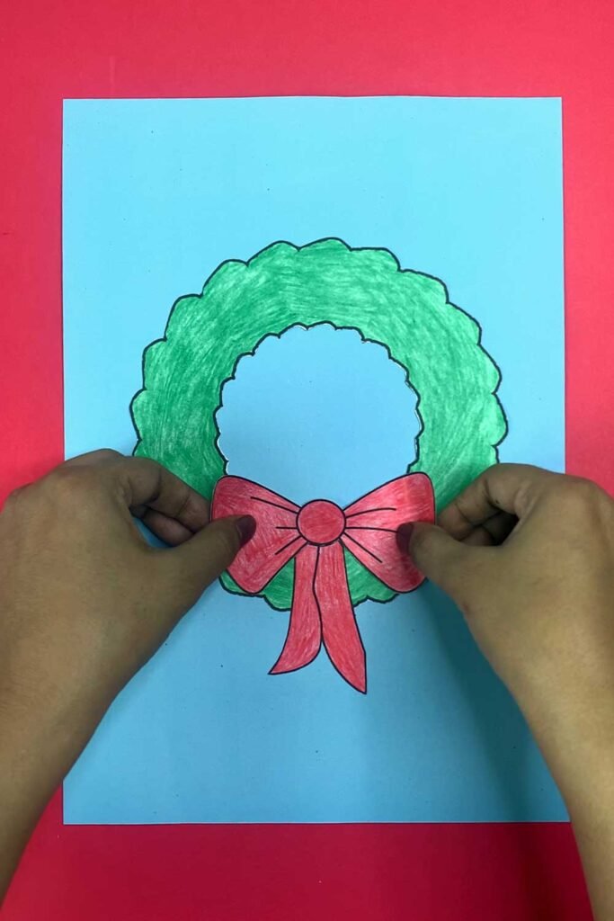 Free Printable Build a Wreath Craft - Draw Craft Create