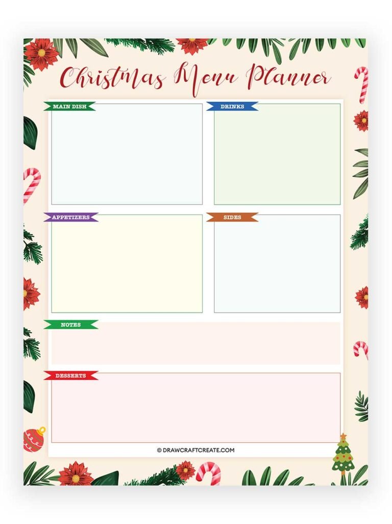 Free Printable Christmas Planner - Draw Craft Create