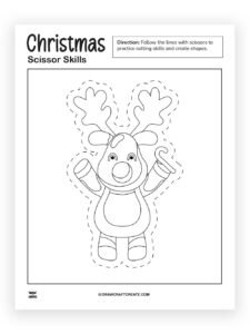 Free Printable Christmas Scissor Skills - Draw Craft Create
