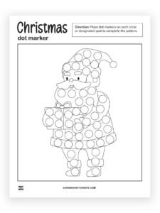 Free Printable Christmas Dot Marker - Draw Craft Create