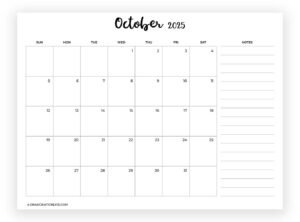 Free Printable 2025 Calendar Templates (All 12 Months) - Draw Craft Create