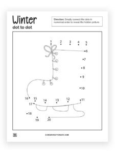 Free Printable Winter Dot To Dot Pages - Draw Craft Create