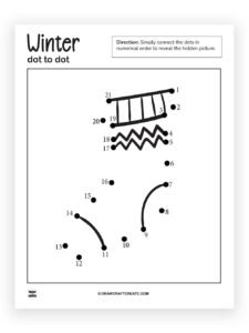 Free Printable Winter Dot To Dot Pages - Draw Craft Create
