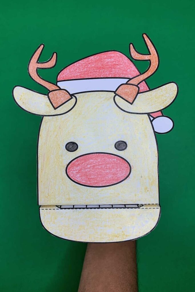 Free Printable Christmas Puppets - Santa, Reindeer, Elf, Snowman ...
