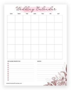 Free Printable Wedding Planner (33 Pages Pdf) - Draw Craft Create