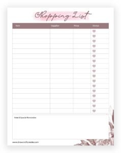 Free Printable Wedding Planner (33 Pages Pdf) - Draw Craft Create