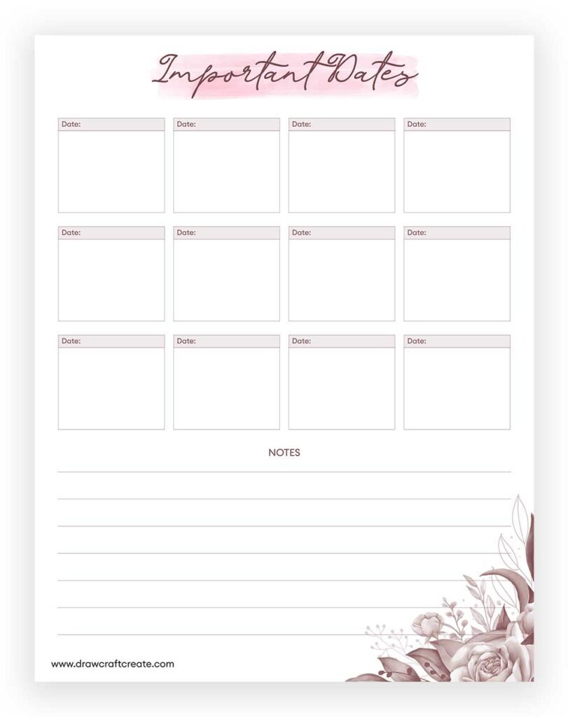 Free Printable Wedding Planner (33 Pages Pdf) - Draw Craft Create