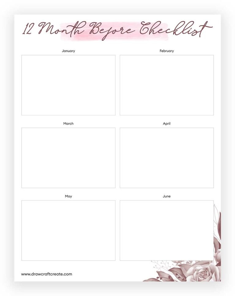 Free Printable Wedding Planner (33 Pages Pdf) - Draw Craft Create