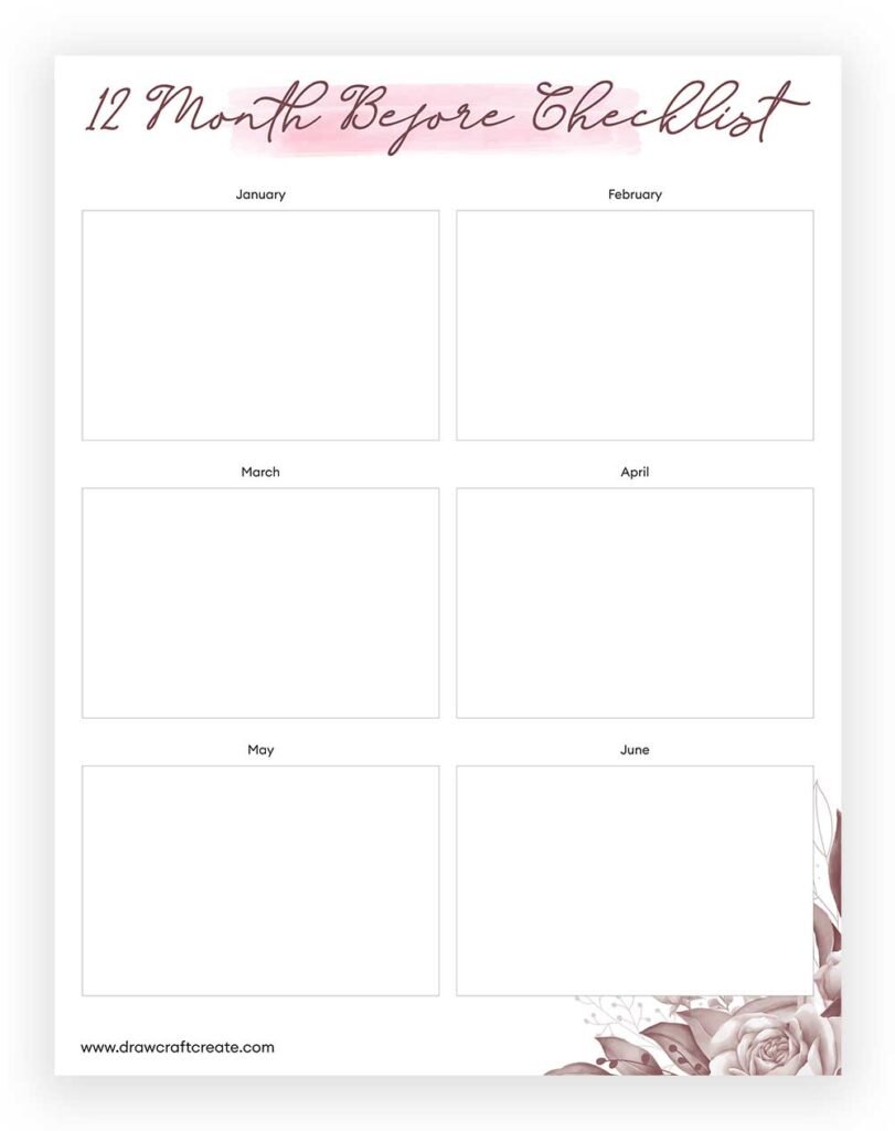 Free Printable Wedding Planner (33 Pages Pdf) - Draw Craft Create
