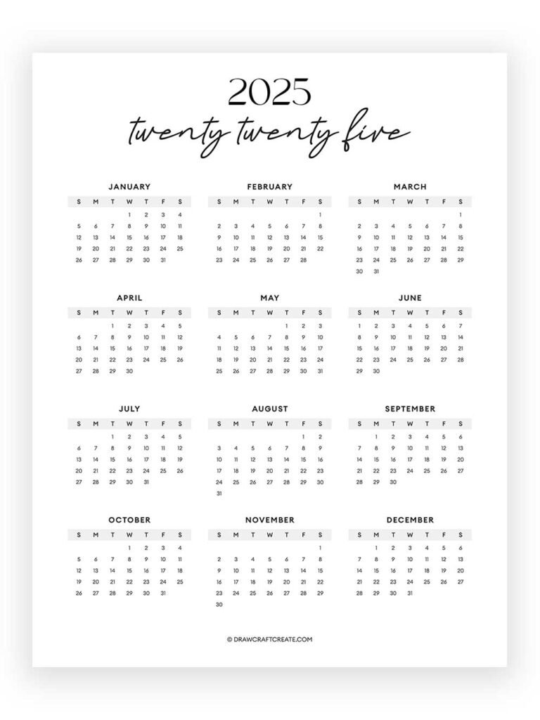 Free 2025 Planner Printables - Draw Craft Create