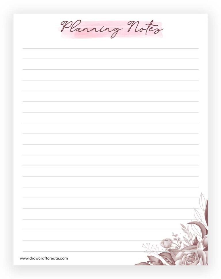 Free Printable Wedding Planner (33 Pages Pdf) - Draw Craft Create
