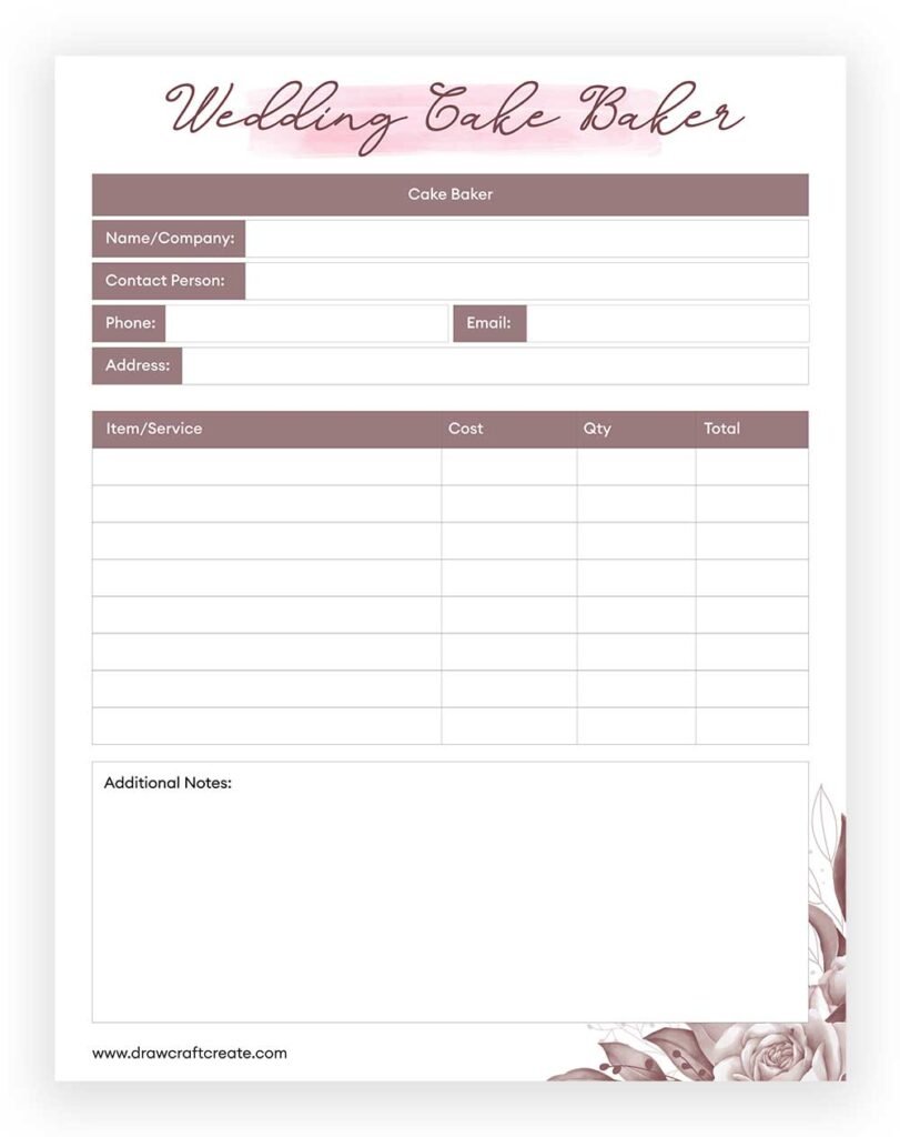 Free Printable Wedding Planner (33 Pages Pdf) - Draw Craft Create