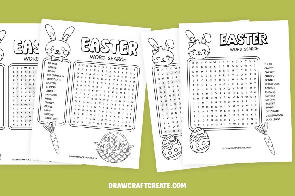 Easter Word Search Printable Free - Draw Craft Create
