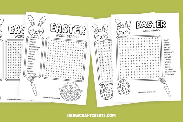 Easter Word Search Printable Free - Draw Craft Create