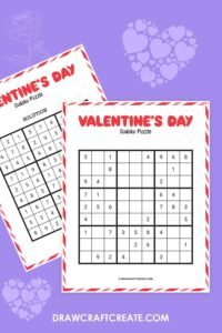 Free Printable Valentine's Day Sudoku Puzzle - Draw Craft Create