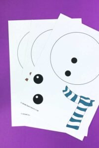 Paper Bag Snowman Craft (With Free Printable) - Draw Craft Create