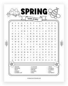 17 Free Printable Spring Games and Activities - Draw Craft Create